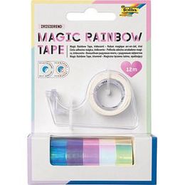 Folia Magic Rainbow Deko-Klebeband glänzend 12,0 mm x 2,0 m 6 Rollen