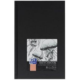 Oxford Skizzenbuch Sketchbook DIN A5 blanko, schwarz Hardcover 96 Seiten