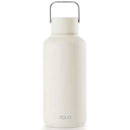 Equa Trinkflasche Timeless Off-White, Leichtgewicht aus Edelstahl, Tragegriff, weiß
