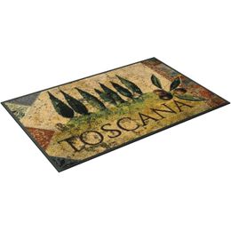 Fußmatte Estate Toscana, wash+dry by Kleen-Tex, rechteckig, Höhe: 7 mm, Schmutzfangmatte, rutschhemmend, In- und Outdoor geeignet, waschbar, braun