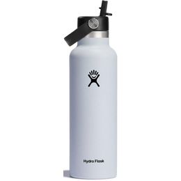 Hydro Flask Trinkflasche STANDARD FLEX STRAW CAP, doppelte TempShield®-Isolierung, weiß
