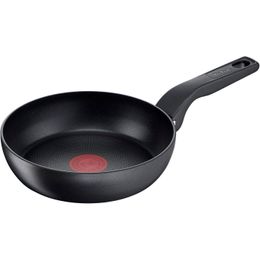 Tefal Bratpfanne Hard Titanium Pro, Aluminium, Antihaftversiegelung, Induktion, Temperaturanzeiger, Made In France, schwarz