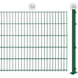 Arvotec Doppelstabmattenzaun EASY 103 zum Aufschrauben, (Set), Zaunhöhe 103 cm, Zaunlänge 2 - 60 m, grün