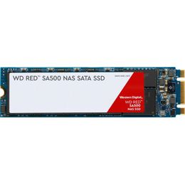 Western Digital Red SA500 M.2 interne SSD (500 GB) 560 MB/S Lesegeschwindigkeit, 530 MB/S Schreibgeschwindigkeit, rot