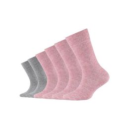 Camano Socken (6er-Pack) mit gekämmter Baumwolle, bunt|grau