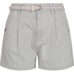 Ragwear Chinoshorts Sorenn Intl. kurze Hose mit hochwertigem Flechtgürtel, weiß