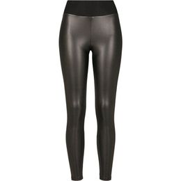 Urban Classics Leggings Urban Classics Damen Ladies Faux Leather High Waist Leggings (1-tlg), schwarz