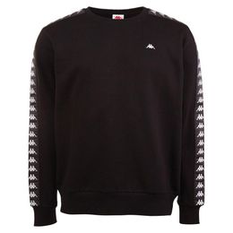 Kappa Sweatshirt in hochwertigem Materialmix, schwarz