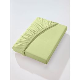 Betttuch Biberna WITT-PBK-Bettlaken-temporär Gr. B: 180-200 cm, 1 St., grün (lindgrün) Betttücher