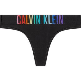 Calvin Klein String, Logo-Bund, für Damen, schwarz, L
