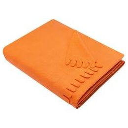 ZOLLNER Kuscheldecke 130x170 cm Fleece orange