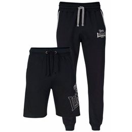Lonsdale Jogginghose Set: Jogginghose und Shorts, schwarz