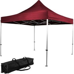 Instent - Faltpavillon pro 3x3,Trolley, Alu, rot