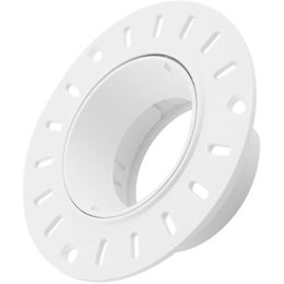 LEDKIA Downlight-Ring Rund Schwenkbar zur Integration in Gips/Gipsplatten für LED-Glühbirnen GU10 / GU5.3 Schnitt Ø70 mm Suefix Weiß