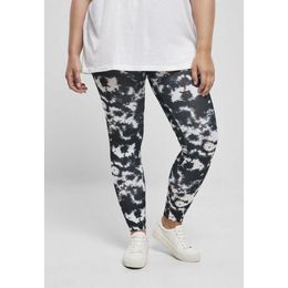 Urban Classics Leggings Damen Ladies Tie Dye Leggings (1-tlg), schwarz