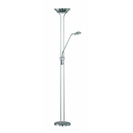 Spock LED-Stehlampe mit dimmbarem Nickel-Lesespot-Trio-Beleuchtung