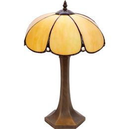Basisbasis in Form der Form mit Tiffany -Lampenschirm Durchmesser 30 cm Glockenbirnenreihe nicht inbegriffen Montage erforderlich