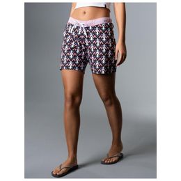 TRIGEMA Bermudas TRIGEMA Shorts mit raffiniertem Design (1-tlg), lila