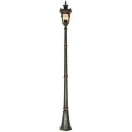 etc-shop Außenleuchte Laternenpfahl Stehleuchte Wegeleuchte Bronze h 237 cm 3 Flammig