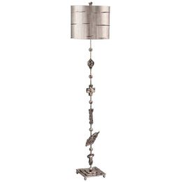 etc-shop Stehlampe Standlampe Wohnzimmerlampe Stahl Acryl Silber h 170,2 cm