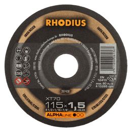 Rhodius Abrasives - rhodius XT70, 10 Stück, 115 x 1,5 mm, Trennscheibe