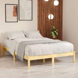 MAISONCHIC Massivholzbett Doppelbett Bett für Schlafzimmer Kiefer 140x200 cm DE83945
