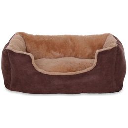 Hundebett, Hundekissen, Hundekörbchen mit Wendekissen, Größe (s) 50x37 cm Farbe beige/braun - beige - Lionto