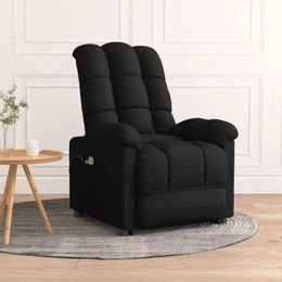 Relax-Sessel/Elektrischer Massagesessel TV-Sessel Fernsehsessel mit Aufstehhilfe Schwarz Stoff -DE65978 - Schwarz