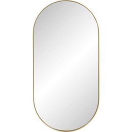 Vita Ovale Badspiegel 50x100 cm - Wandspiegel Badezimmerspiegel Matt Gold - Matt Gold - BEN