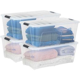 Aufbewahrungsbox aus Kunststoff, 4er-Set, TB-84D, Transparent - IRIS OHYAMA