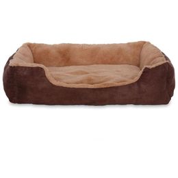 Hundebett, Hundekissen, Hundekörbchen mit Wendekissen, Größe (l) 75x60 cm Farbe beige/braun - beige - Lionto