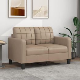 2-Sitzer-Sofa Cappuccino-Braun 120 cm Kunstleder - Braun - Prolenta Premium