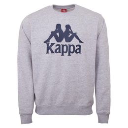 Kappa Sweatshirt mit angesagtem Rundhalsausschnitt, grau