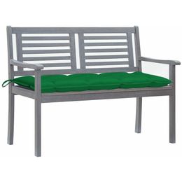 MAISONCHIC - 2-Sitzer-Gartenbank Doppelsitzbank/Ruhebank Gartenstuhl mit Auflage 120 cm Grau Eukalyptusholz XZZZ768960