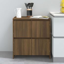 MAISONCHIC Sideboard Kommode für Wohnzimmer Küche Braun Eichen-Optik 70x41x75 cm Holzwerkstoff DE23292