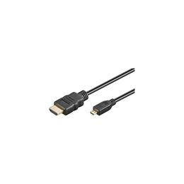 MicroConnect - Wentronic 31942 2m hdmi Micro-HDMI Schwarz HDMI-Kabel - HDMI-Kabel (2m, hdmi, Micro-HDMI, Schwarz, Stecker/Stecker, Gold)