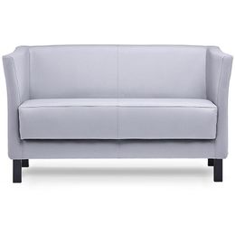 Especto Modernes Sofa 2 Sitzer, aus Kunstleder, grau - Konsimo