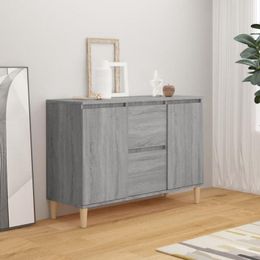 Sideboard,Küchenschrank,Kommode,Beistellschrank Grau Sonoma-Eiche 103,5x35x70 cm Holzwerkstoff CEIN850010 Bonnevie