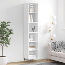 Sideboard Highboard für Wohnzimmer - Schrank Kommode Anrichte Weiß 34,5x32,5x180 cm Holzwerkstoff -FV52207