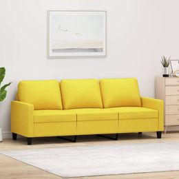 3-Sitzer-Sofa,Sofas gerade Hellgelb 180 cm Stoff vidaXL