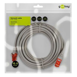 Cat 6 patch cable, u/utp, grey, 10 m - cca material (72578) - goobay