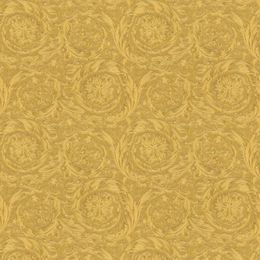 Exklusive Luxus Tapete Profhome 366923 Vliestapete strukturiert im Barock-Stil glänzend gold gelb 7,035 m2 - gold
