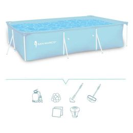 Oberirdisches Schwimmbad Ponza 300x200x75 cm SAN MARCO Thoughtless Summer Kit