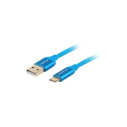 Lanberg - CA-USBO-22CU-0010-BL USB-Kabel 1 m usb 2.0 usb c usb a Blau