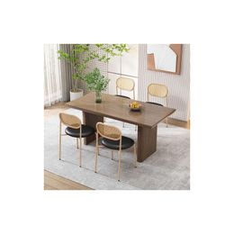 Samt Esszimmerstühle, Moderner und Einfacher Loungesessel, Gepolsterter Sessel Schwarzer - 4