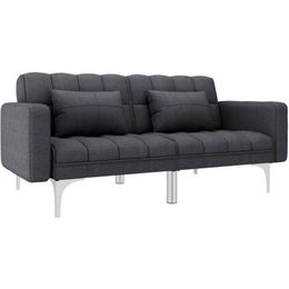 Schlafsofa Sofagarnitur - Schlafcouch Dunkelgrau Stoff BV486405 Bonnevie