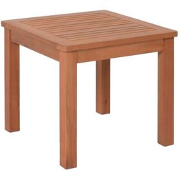 Spetebo Beistelltisch TUCSON aus Eukalyptus Holz - 44 x 44 cm - Gartentisch aus FSC Massivholz geölt - Balkontisch Holztisch Loungetisch aus Holz rechteckig