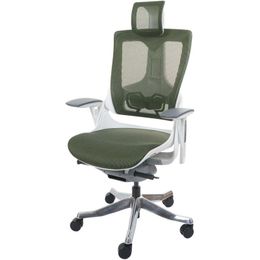 HHG Neuwertig] Bürostuhl merryfair Adelaide, Schreibtischstuhl Drehstuhl, Polster/Netz, ergonomisch grün - green