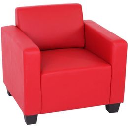 HHG Modular Sessel Loungesessel Moncalieri, Kunstleder rot - red