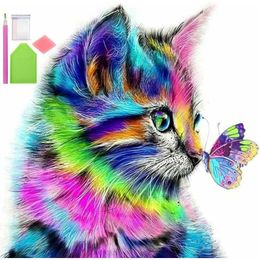 Lycxames - 5D Diamond Painting Full Set diy Diamant Malerei Katze, diy Diamond Painting Bilder Diamant Malen, 5D Diamant Bilder 5D Diamant Malerei